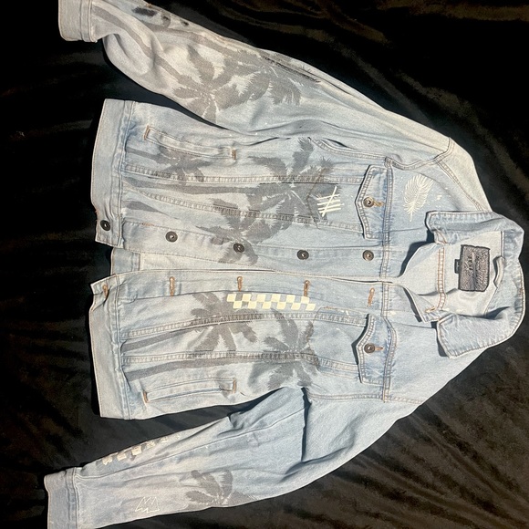 Brooklyn Cloth | Jackets & Coats | Denim Jacket Covered In Art | Poshmark
